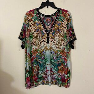 Johnny Was | Tops | Johnny Was Janie Favorite Henley Tee 2x | Poshmark